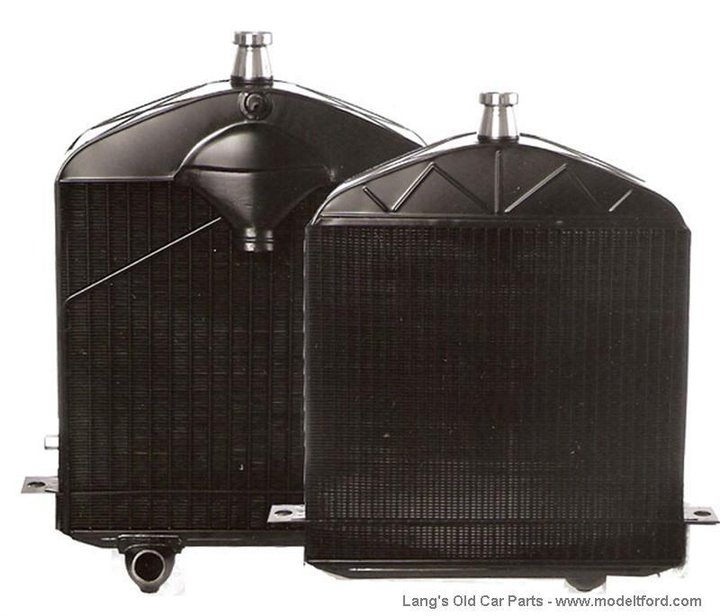 Model T Black high radiator, flat tube, modern core, 3924AF